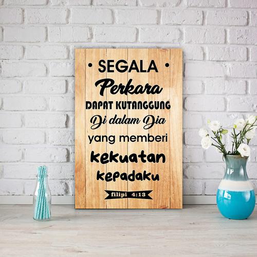 Jual hiasan dinding rohani kutipan ayat alkitab filipi 4 ayat 13 - FL F ...