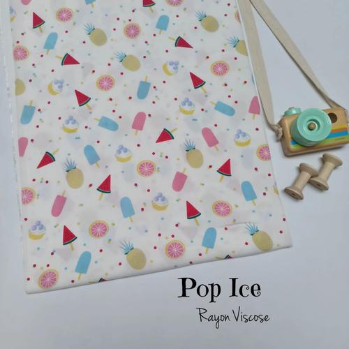 Jual Kain Rayon Viscose Motif Pop Ice Cream Lucu Cantik (Harga per 0,5 ...