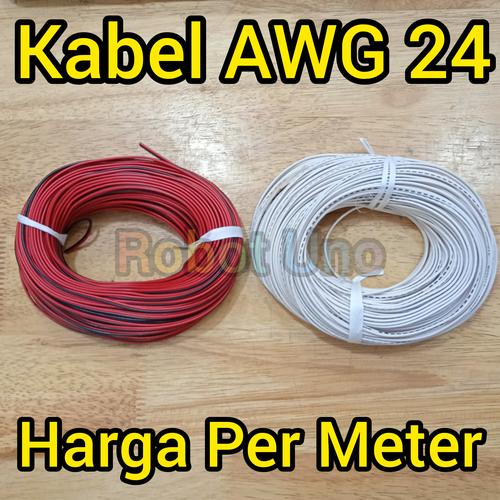 Jual Kabel Serabut AWG 24 Double 2x0.5mm Kabel AWG24 Serabut Per Meter - Merah - Hitam - Kota ...