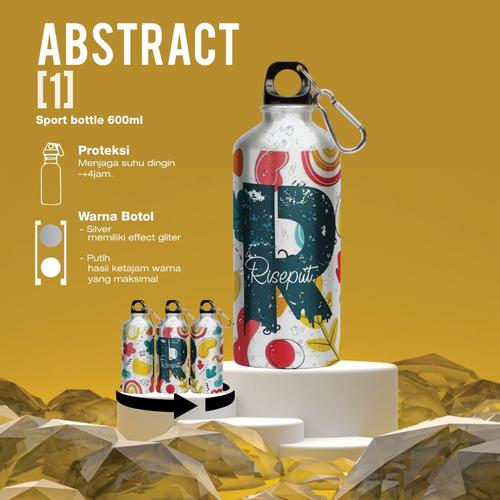 Jual Botol Minum Custom Nama Desain Abstract Cetak Print Satuan Murah ...