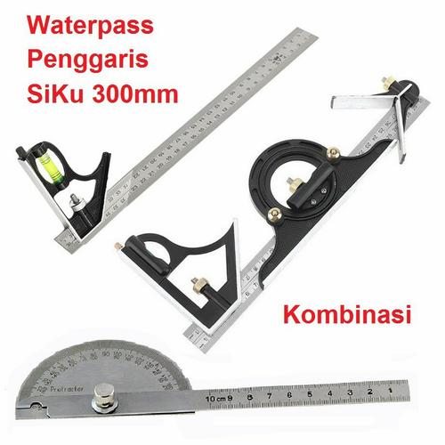 Jual Penggaris Siku L Waterpass Kombinasi Square Ruler Sudut Presisi ...