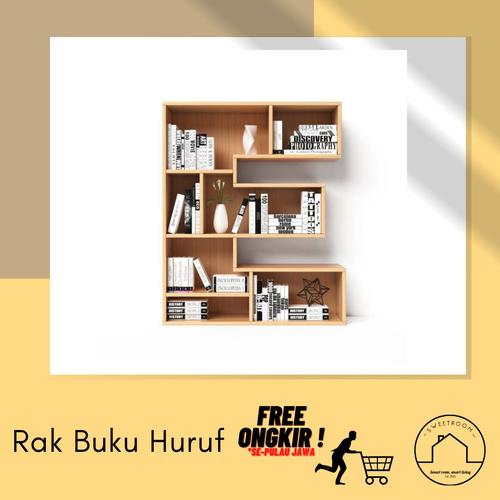 Jual Rak buku huruf E- rak unik - rak huruf - rak buku - rak -rak ...