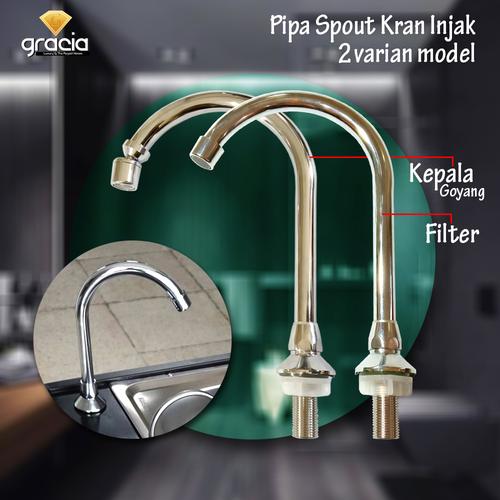 Jual Spout angsa kran injak / leher angsa kran injak / kepala kran 1 ...