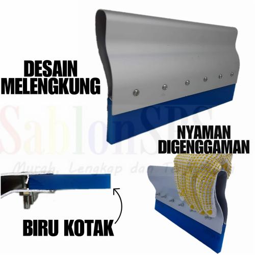 Jual GAGANG RAKEL ALUMUNIUM MODEL S ERGONOMIS 35CM SET RAKEL BIRU KOTAK ...