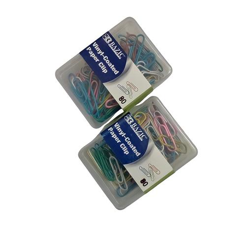 Jual KLIP KERTAS WARNA + BOX CASE PAPERCLIP NO.3 KECIL 204 BAZIC ISI 80 ...