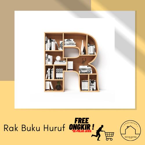 Jual Rak buku huruf R- rak unik - rak huruf - rak buku - rak -rak ...