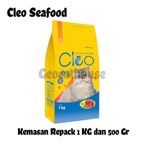 Jual Cleo Seafood Kemasan Repack 1 Kg dan 500 Gr Makanan Kucing Dry ...