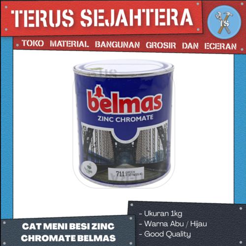 Jual CAT PELAPIS BESI / LOGAM / SENG ZINC CHROMATE BELMAS 1KG ABU ...