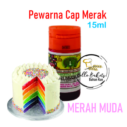 Jual PEWARNA PANGAN CAP MERAK 15ML / PEWARNA PANGAN / CAP MERAK - Merah ...