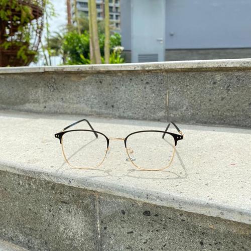 Jual frame kacamata kotak model besi terbaru gold black - Kota Bandung ...