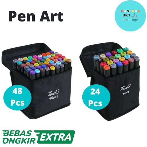 Jual Brush Pen Art Spidol Warna Dua Sisi Drawing Coloring Pen - Jakarta ...