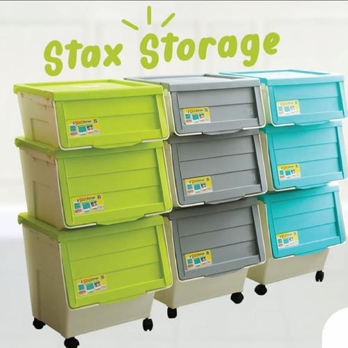 Jual Laci lemari storage box multifungsi + roda- Stax Storage Ezy Vindo ...