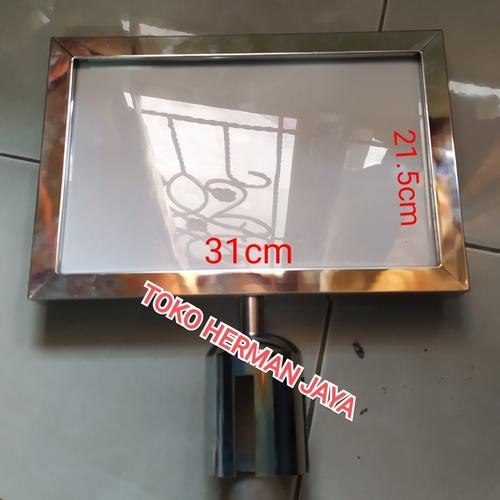 Jual Papan Pengumuman Tiang Antrian Sign Board Frame A4 / F4 Full ...