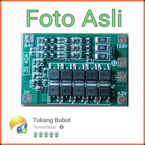 Jual bms 3s 40a 3.7v 3.6v 12v 12.6v lithium baterai balance balanced ...