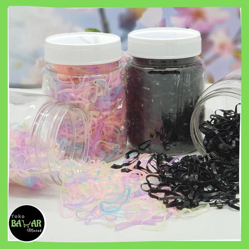Jual Ikat Rambut Karet Jepang 1000 pcs / Karet Jepang Rainbow dan Hitam ...