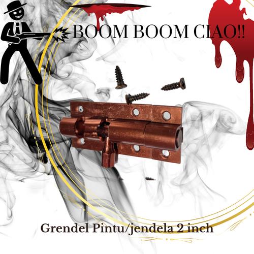 Jual Grendel Pintu Grendel Lemari Grendel aluminium 2 inch TOP - Bronze ...