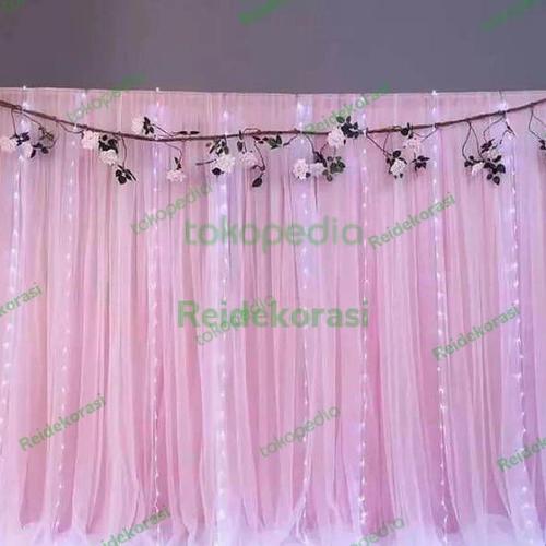 Jual backdrop background DOUBLE LAYER Tinggi 1.5 meter Pesta dekorasi ...