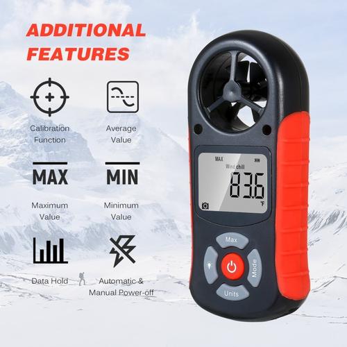 Jual Anemometer Digital 8 in1 Handheld Anemometer Barometer Altitude ...