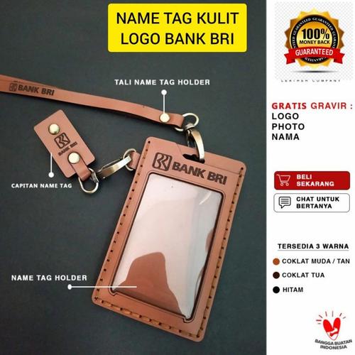 Jual GANTUNGAN NAME TAG BANK BRI , ID CARD BANK BRI , NAME TAG KULIT ...
