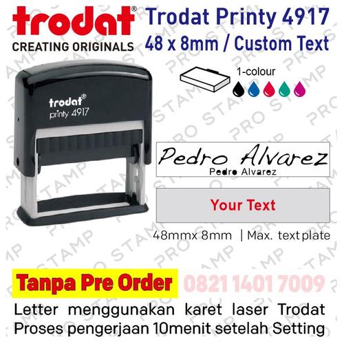 Jual Stempel Otomatis Custom Design Trodat 4917 (Ukuran 50x10 mm ...