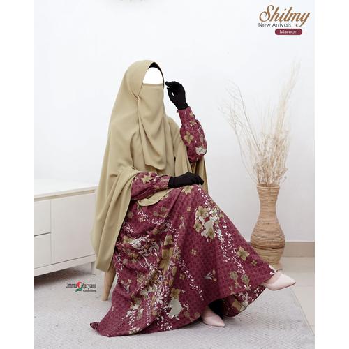 Jual Baju Gamis Wanita Dewasa muslimah Syar'i | Maroon | Bahan Prada ...