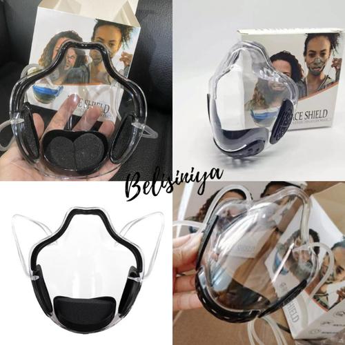 Jual Masker premium transparan bening acrylic masker warna new model ...