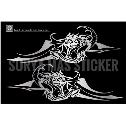 Jual stiker naga motor mobil skotlet sticker metalik - Putih - Kota ...