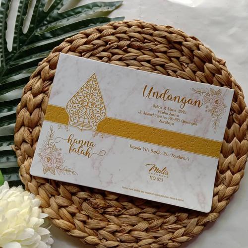 Jual Undangan Pernikahan Murah Wayang White Gold Unik Bahan ArtCarton ...