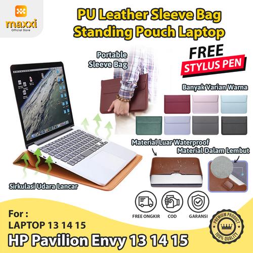 Jual HP Pavilion Envy Spectre 14 15 Stand Leather Sleeve Laptop Pouch ...