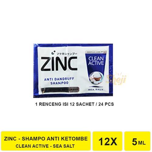 Jual SHAMPO ZINC SACHET 1 RENCENG ISI 12 SACHET / SHAMPO ANTI KETOMBE ...