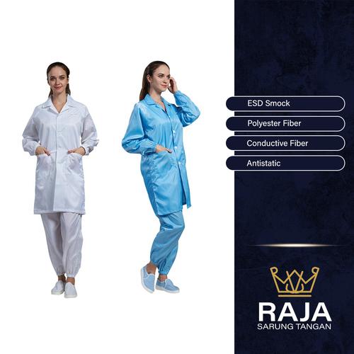 Jual Baju Antistatik Jas Lab / ESD Smock Blue White - Biru, S - Kab ...