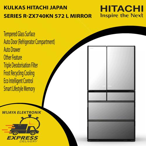 Promo KULKAS HITACHI R-ZX740KN INVERTER CRYSTAL MIRROR MADE IN JAPAN ...