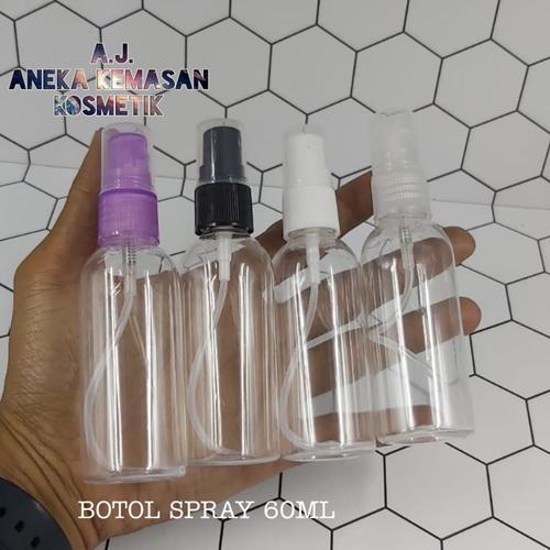 Jual Botol spray 60ml / Botol spray 60ml / Botol plastik - tutup putih ...