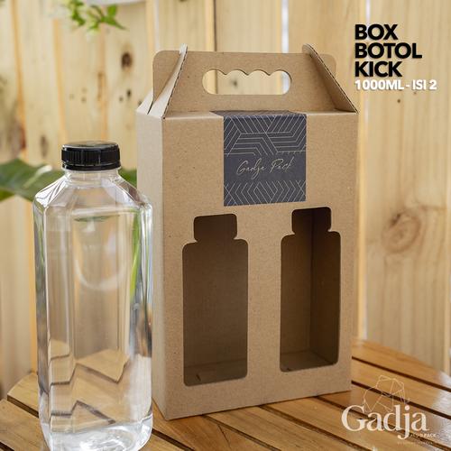 Jual Box Kardus Kemasan Botol KICK 1000ML - 2 Botol - Tanpa Mika ...