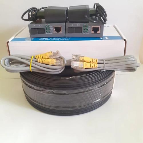 Promo htb netlink 3100 converter AB 1pair dan kabel fo precon dropcore ...