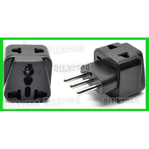 Jual Colokan 3 pin UK US EU AU to Italy Travel AC Adapter Plug ...
