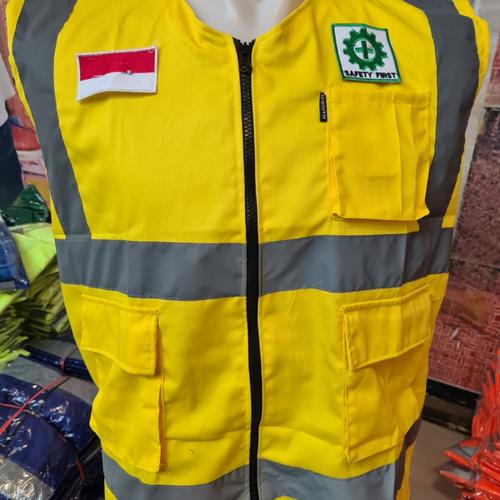 Jual ROMPI SAFETY SAFETY PROYEK - ROMPI DRILL KUNING + LOGO K 3 DAN ...