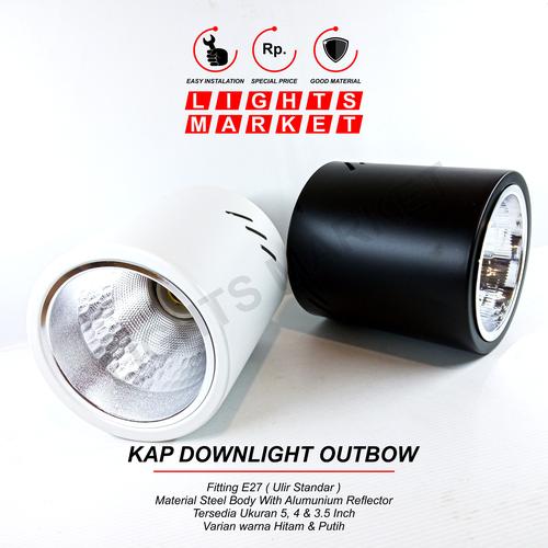Jual Downlight Outbow Lampu Plafon 4 Inch Hitam Putih - Putih - Kota ...