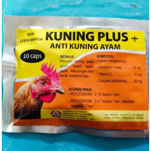 Jual KUNING PLUS OBAT AYAM SAKIT KUNING PUCAT BERAK HIJAU vitamin ayam ...