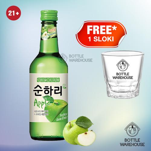 Jual Lotte Chum Churum Apple Apel Korea Soju Import 360ml - Jakarta ...