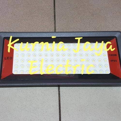 Jual Lampu LED Slim Flood Light SMD 100W Sorot BODI HITAM SINAR PUTIH - Putih - Jakarta Barat ...