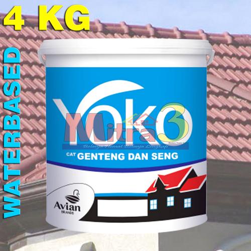 Jual YOKO Cat Genteng dan Seng 4 KG / Cat Roof Atap Beton Asbes Seng ...