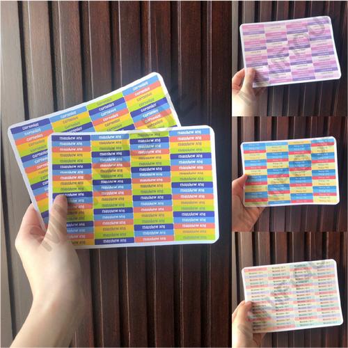 Jual Stiker warna / label nama untuk pensil pen waterproof - Jakarta ...