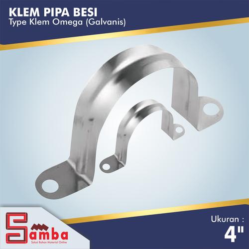 Jual KLEM PIPA BESI / KLEM BESI GALVANIS OMEGA / KLEM OMEGA - 4" - Kota ...