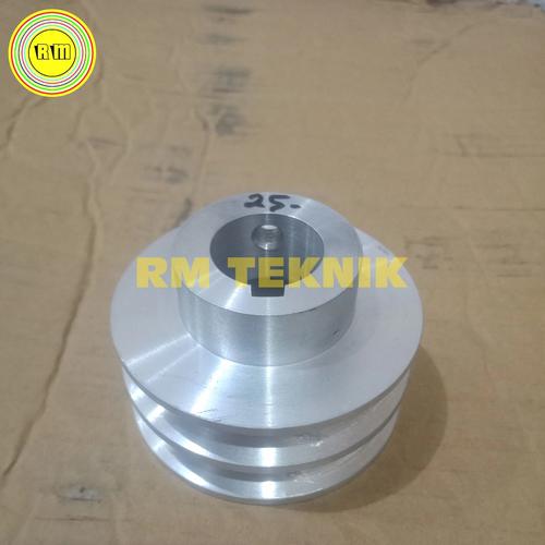 Jual Pulley puli 3 inch as 25 mm A2 double jalur puly alumunium - Kab ...