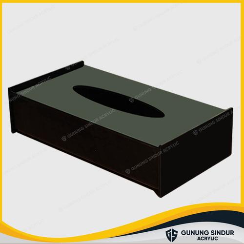 Jual tempat tissue warna hitam / tempat tissue akrilik / kotak tissue ...