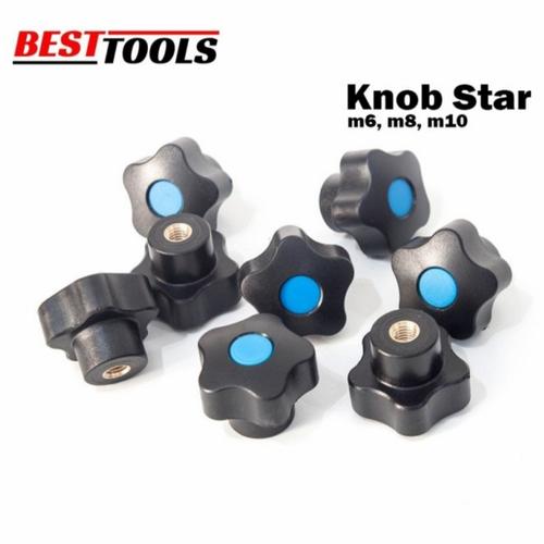 Jual Female Thread Screw Star Knob Mur Bintang M6*32mm M8*40mm M10*50mm ...