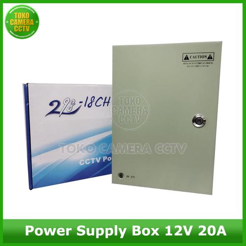 Jual Power Supply CCTV Box 12V 20A - 18 Channel - Jakarta Barat - TOKO ...