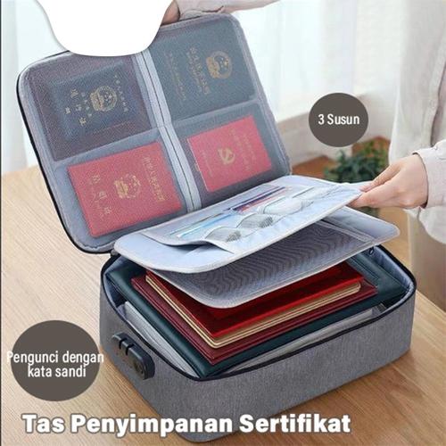 Jual Tas Penyimpanan Sertifikat File Organizer Tas Dokumen Storage Box ...