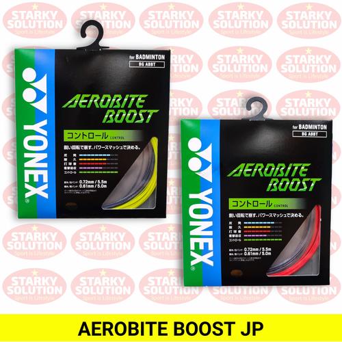 Jual Yonex AEROBITE BOOST JP Senar Bulutangkis Original - Black Lime ...